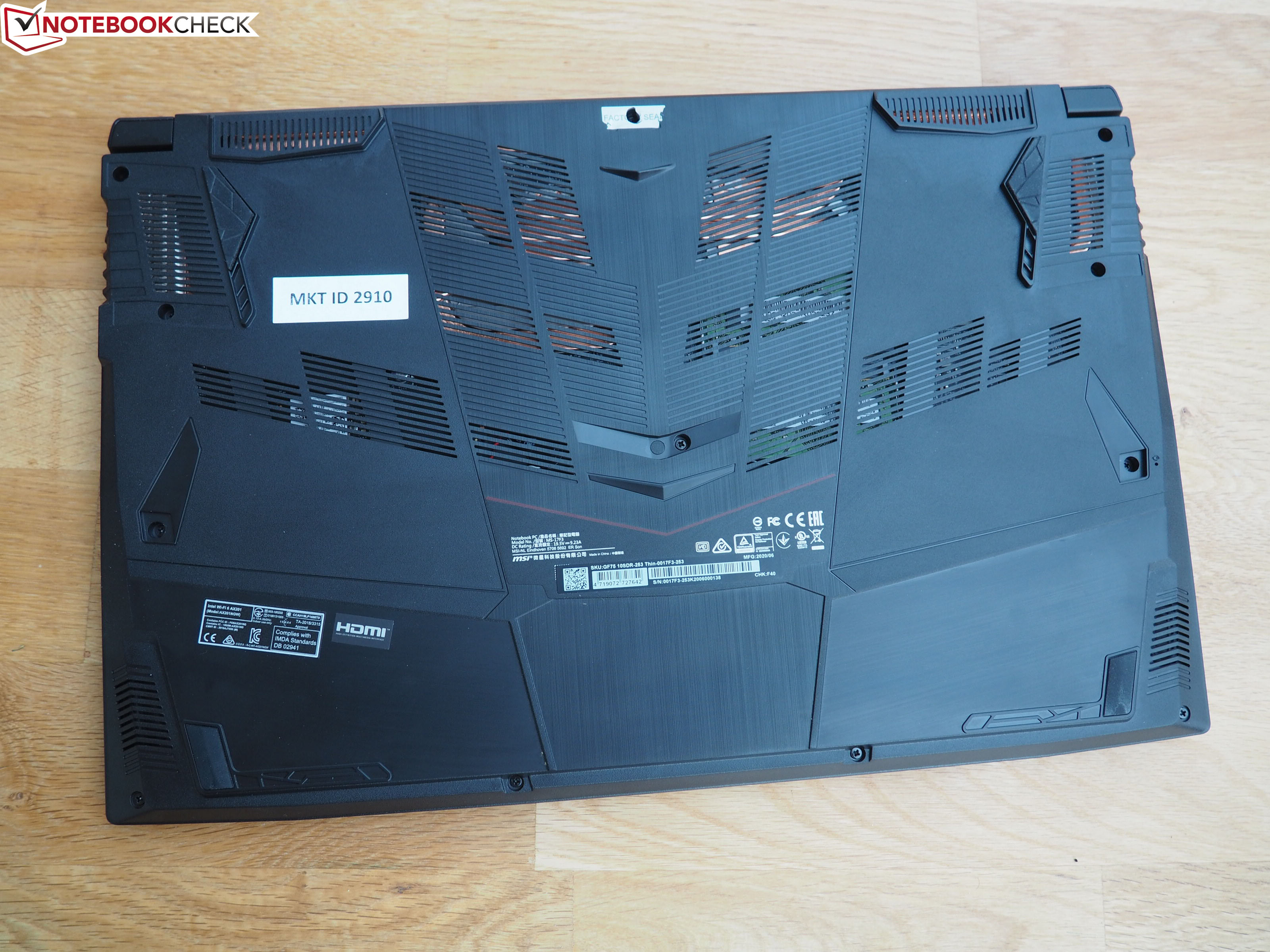 Test MSI GF75 Thin 10SDR Laptop: Für preisbewusste Spieler ...