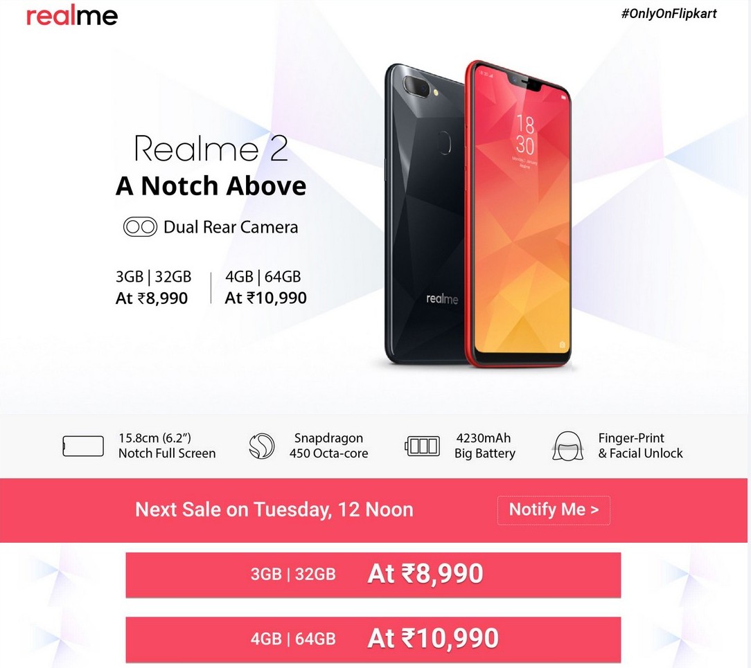 Realme feiert 1 Million Nutzer, Realme 2 verkauft sich offenbar gut ...
