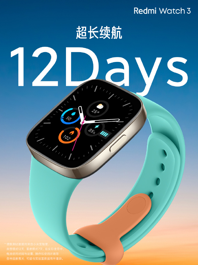 Redmi Watch 3: Xiaomis günstige, wasserfeste Smartwatch startet mit 12 Tagen Laufzeit, NFC, SpO2 ...