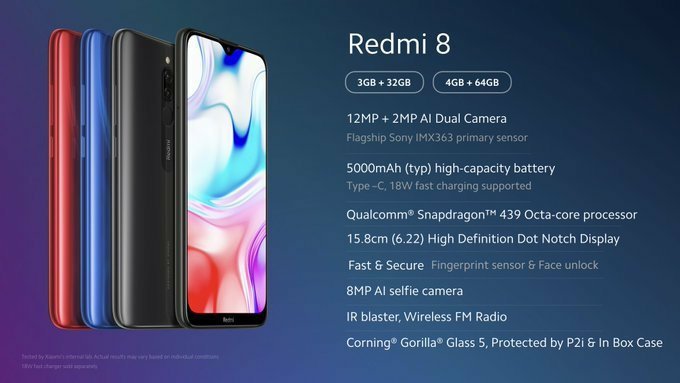 Xiaomi Redmi 8 geht mit Dualcam, Snapdragon 439 und 5.000-mAh-Akku an ...