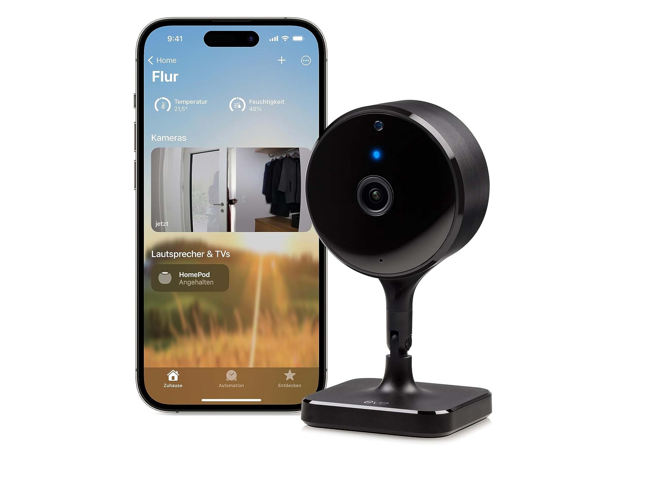 Eva Cam: Überwachungskamera soll dank HomeKit Secure Video besonders ...