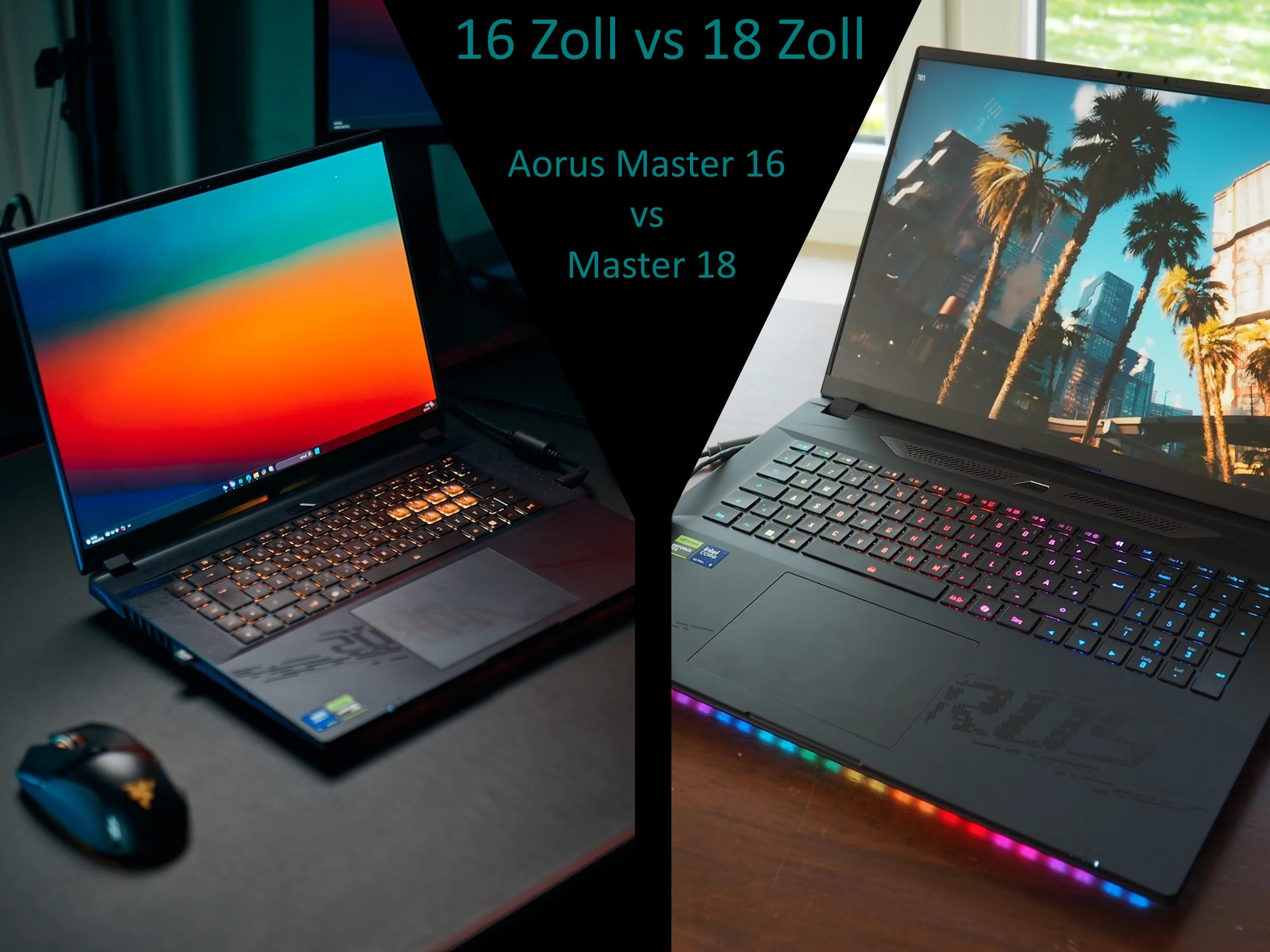 16 vs 18 Zoll: Aorus Master 16 gegen Master 18, wer ist schneller? - Notebookcheck.com News