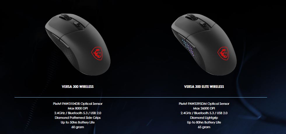 MSI: Zwei neue, drahtlose Gaming-Mäuse mit schneller Datenübertragung ...