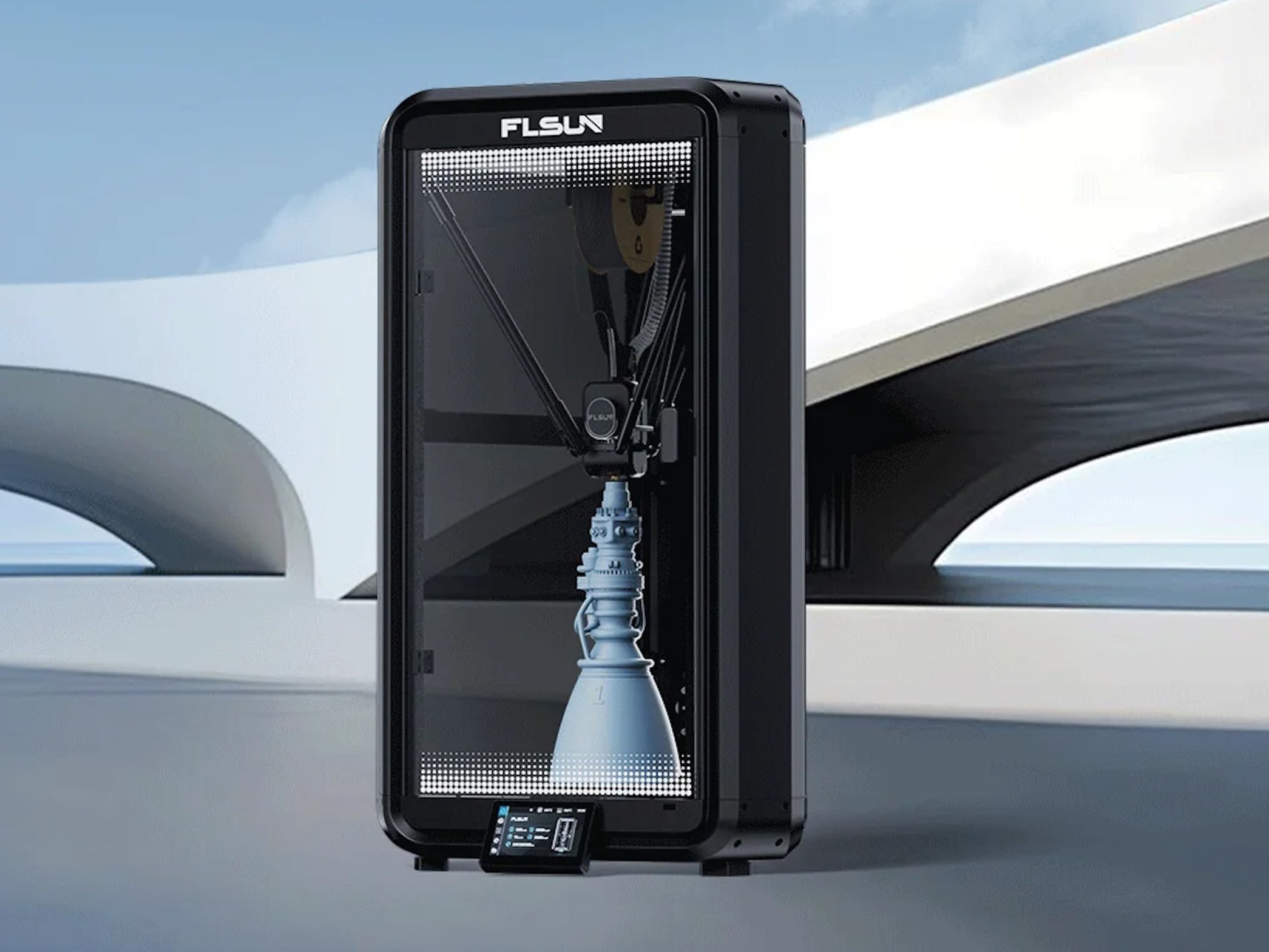 Flsun T1 Pro: 3D-Drucker startet mit eher ungewöhnlicher Bauform, Kamera und Touchscreen ...