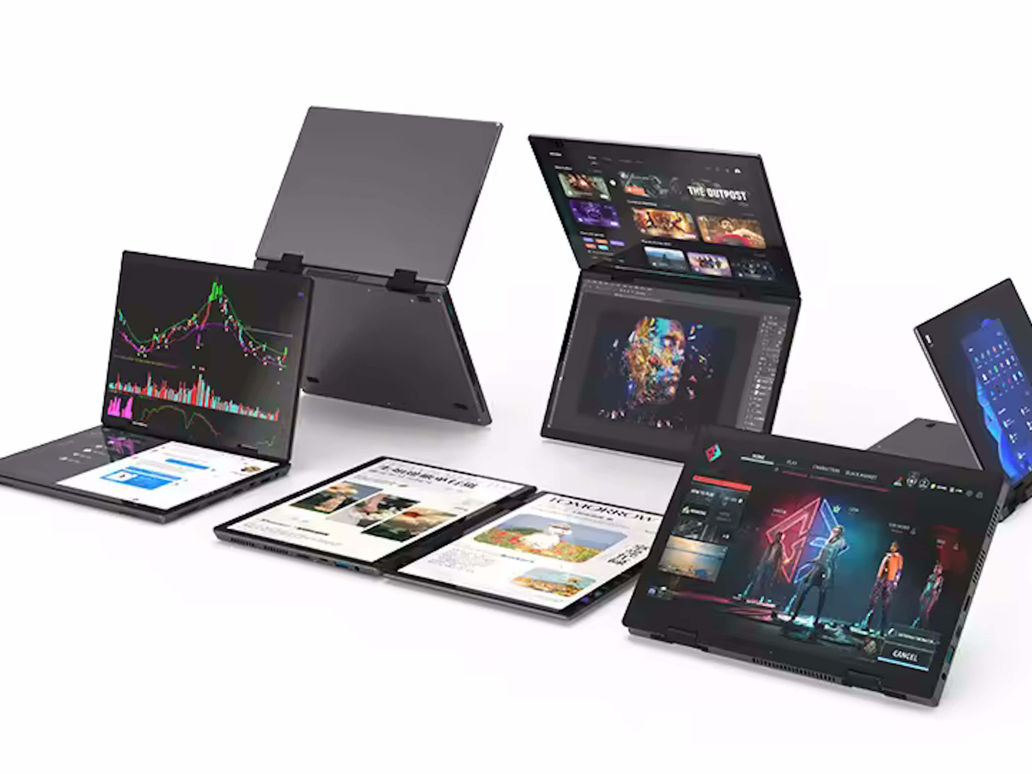 Mit Intel-APU: Kompakter Laptop startet mit zwei Touchscreen für mehr ...