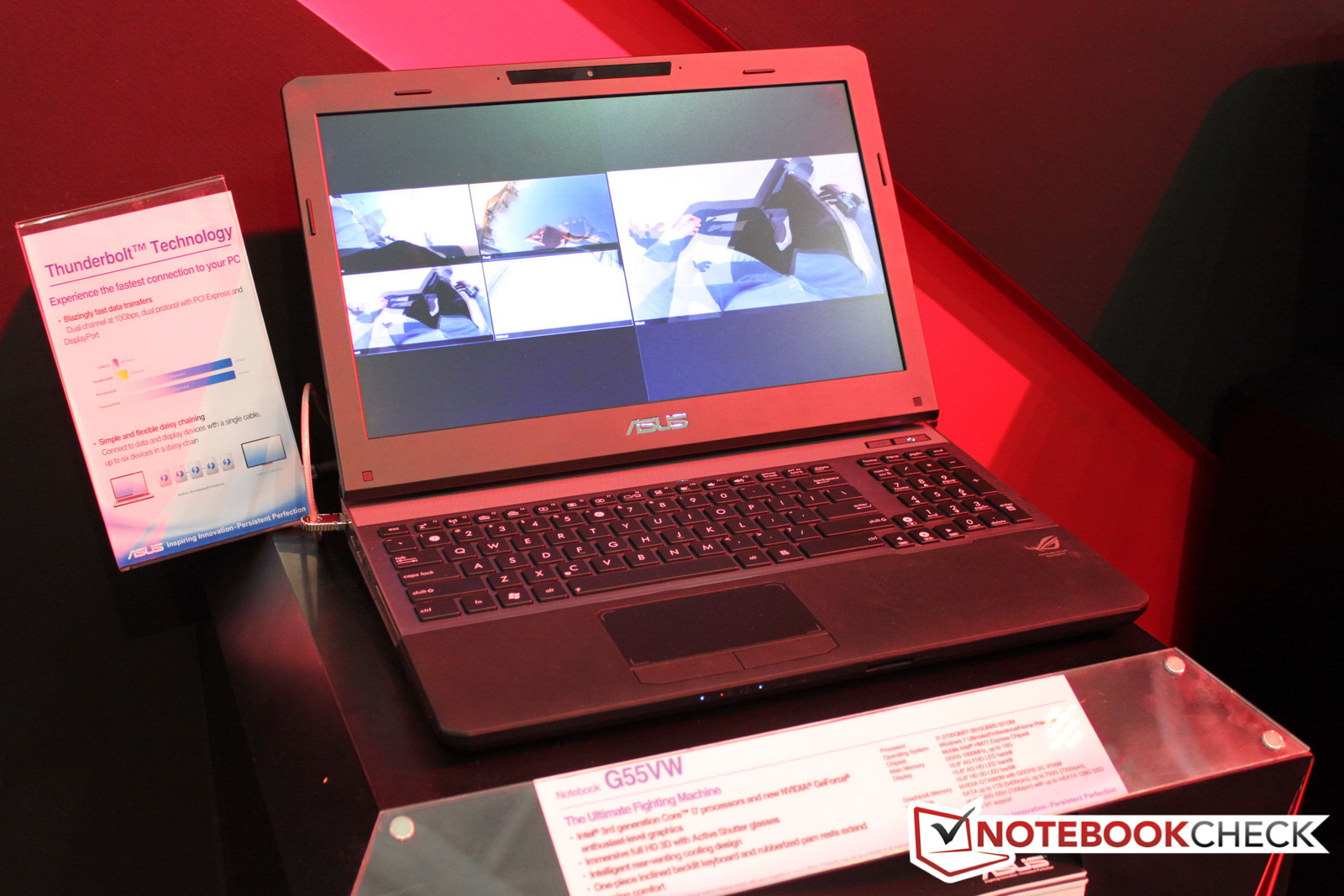 Asus Gaming-Notebooks G55VW und G75VW mit Thunderbolt und 5G WiFi ...