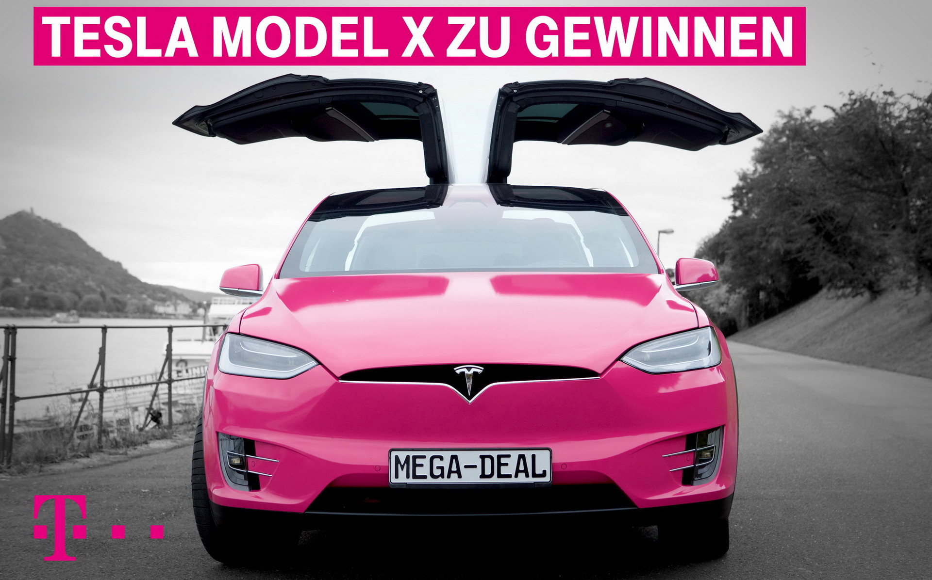 Telekom: Zur UN-Klimakonferenz wird ein Magenta Tesla Model X verlost ...