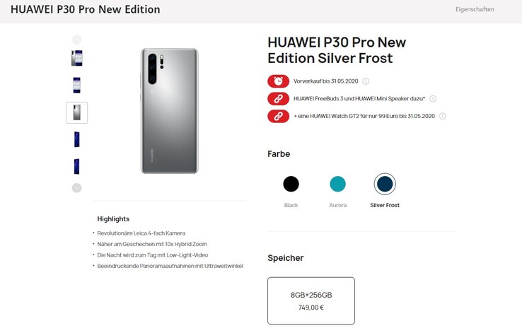 Sinnlos-Edition: Huawei P30 Pro New Edition ab sofort in Deutschland ...