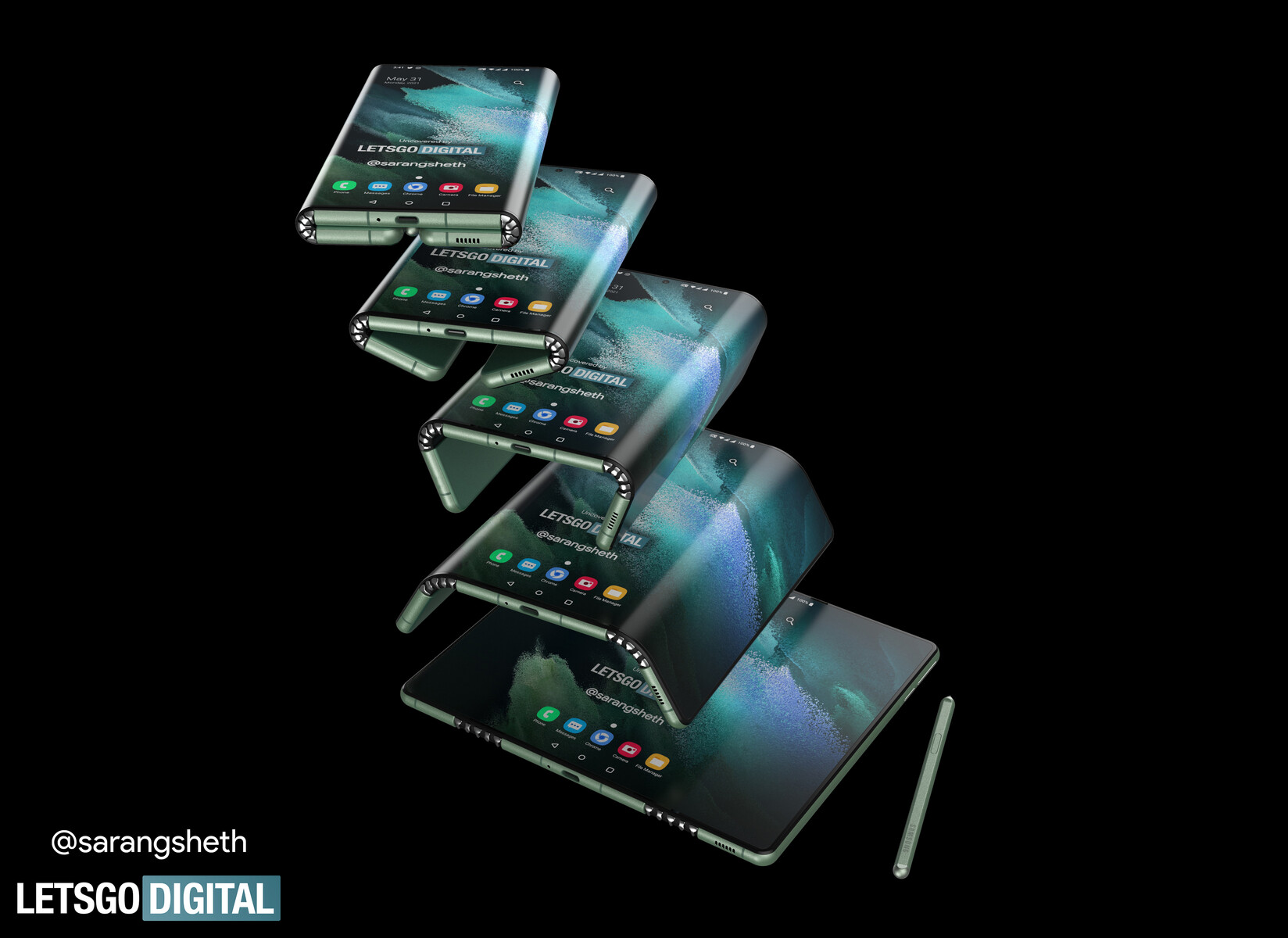Samsung Galaxy Z Fold Tab: Schicke Renderbilder zeigen das ultimative ...
