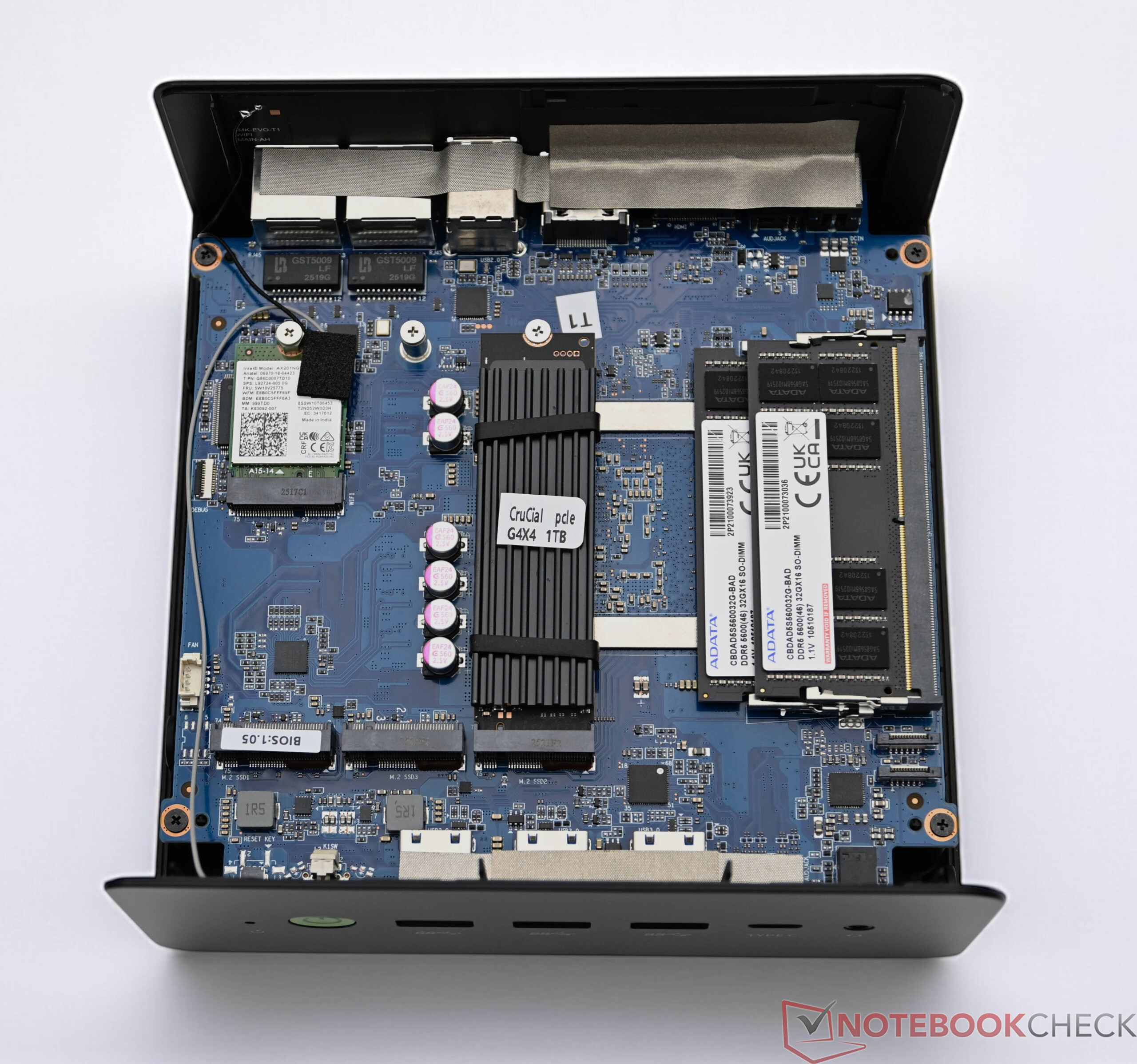 High-End Mini-PC - GMKtec EVO-T1 mit Intel Core Ultra 9 285H, 80W TDP, 64 GB RAM und eGPU-Option ...