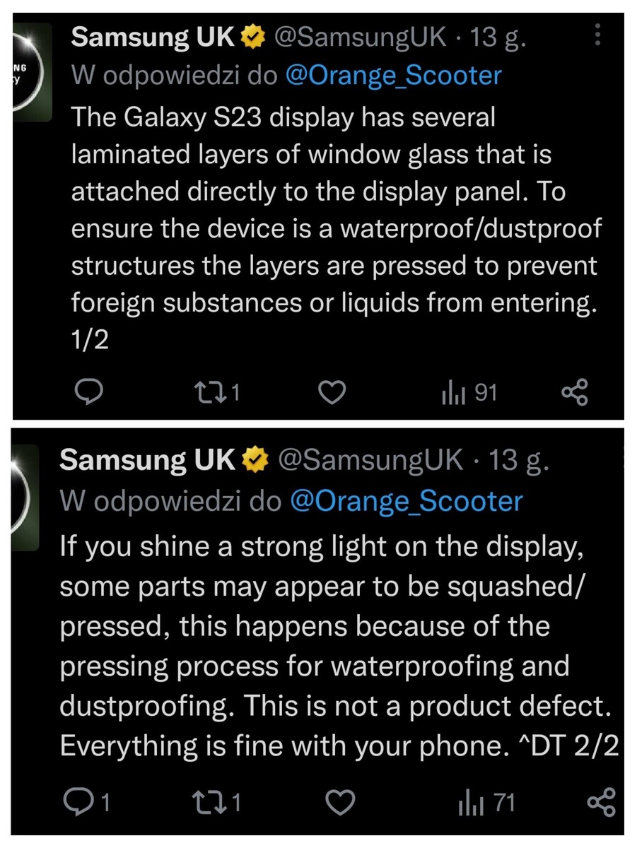 Galaxy S23 Ultra: User beklagen Display-Problem - laut Samsung gibt es ...