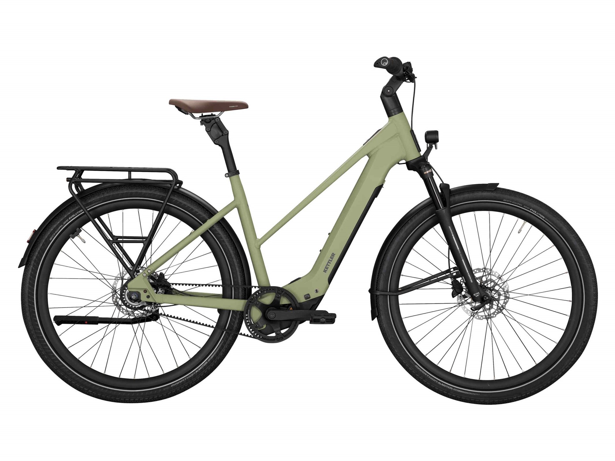 Scinto Urban SX 8B: E-Bike ohne Kette bringt Federgabel, Parallelogramm-Sattelstütze und ...