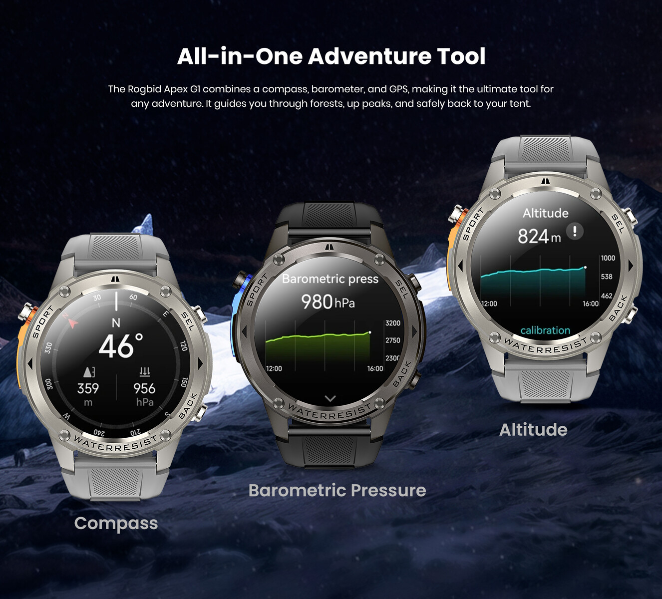 Apex G1: Neue Smartwatch startet zum günstigen Preis, mit GNSS, Kompass, Barometer und ...