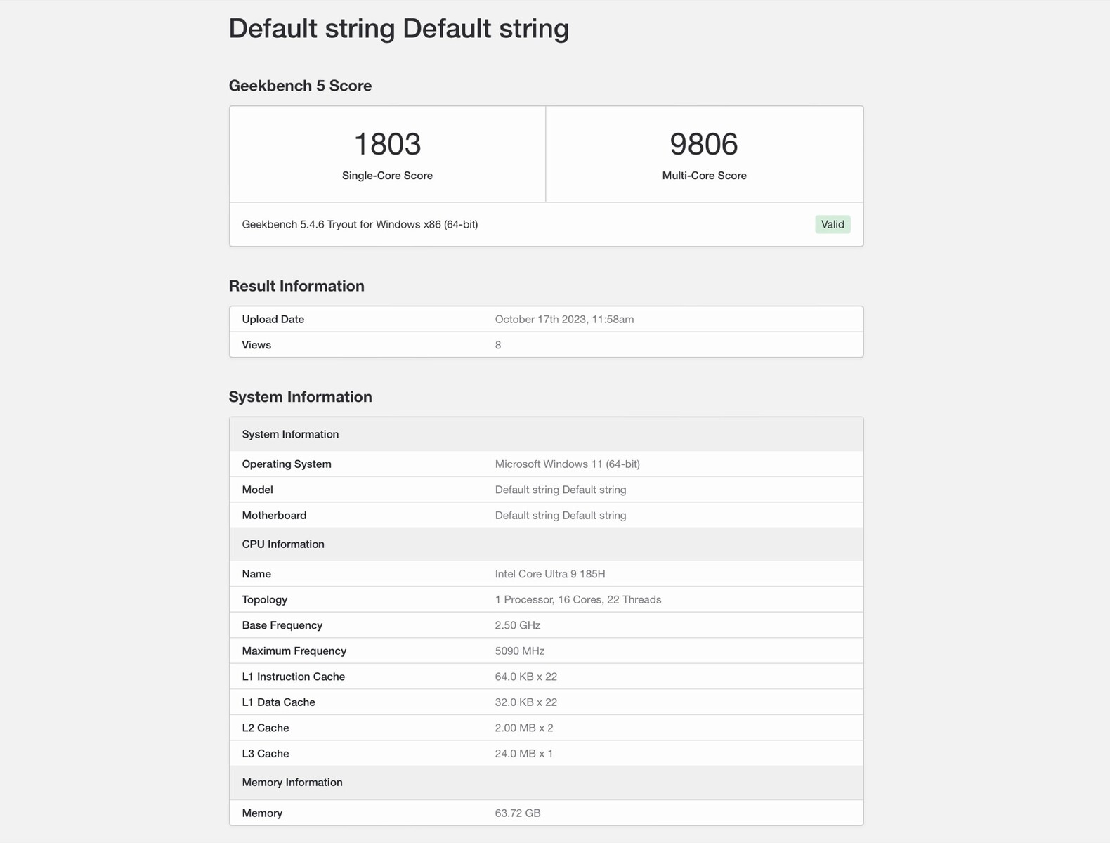 Intel Core Ultra 9 185H unterliegt Core i9-13900H in Geekbench um 28,7% ...