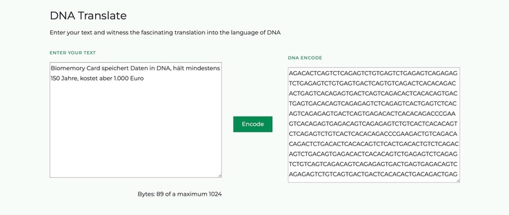 Biomemory Card speichert Daten als DNA, hält mindestens 150 Jahre ...